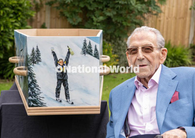 39984901-Nonagenarian Derek Parker from Hebden Bridge with his coffin ...
