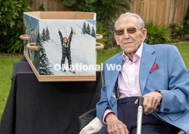 39984899-Nonagenarian Derek Parker from Hebden Bridge with his coffin ...