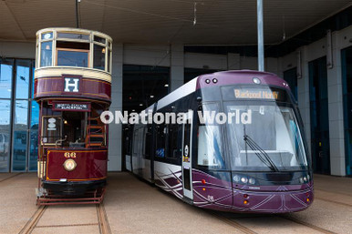 39985739-Old and new trams at the Talbot Road Tramway Extension Launch ...