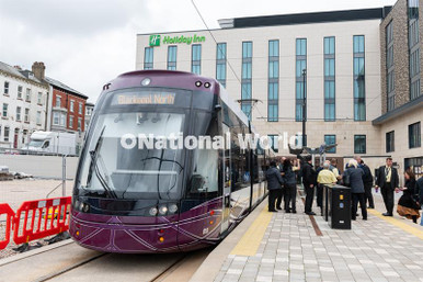 39985770-Tram Parked at Blackpool North at the Talbot Road Tramway ...