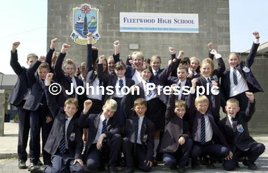 23501681-Fleetwood High School Head teacher Margaret Dudley and pupils ...