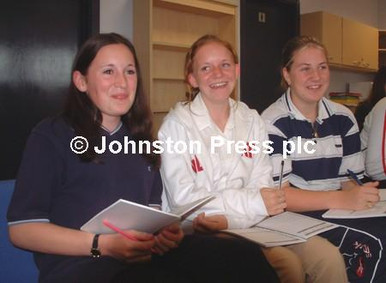 23501801-Sixth formers Sarah Holland, Becky Hartle and Louise Crisp ...