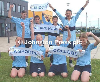 23501806-Pupils from Fleetwood High School celebrate the news that ...