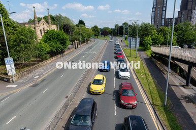 39993364-Traffic builds up on the Ring Way in Preston as roadworks ...
