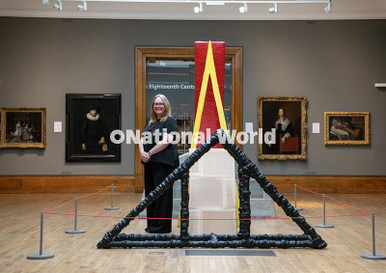 39993817-Artist in Residence Sam Larter with her work in the Ferens Art ...