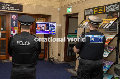 39999138-The count has started at the Portsmouth Guidlhall to determine ...