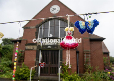 40003206-Yarn bombing at the Methodist Church in Silkstone Common ...
