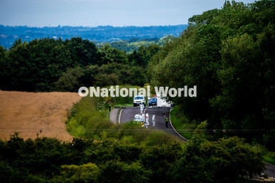 40009228-The scene of a fatal crash where six people, including two ...