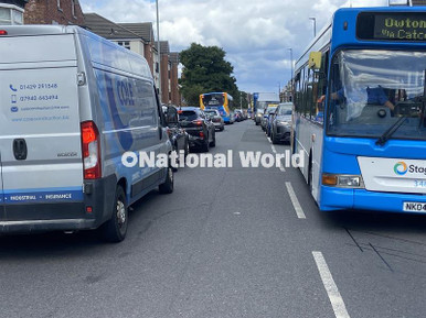 40010893-Backed up traffic Stockton Road, Hartlepool. Picture by FRANK ...