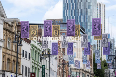 40010947-MONOPOLY Leeds Takeover with money on Briggate photographed by ...