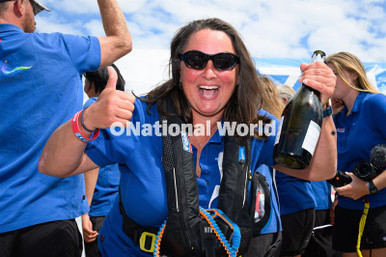 40011595-Pictured is: Josephine Groves from Widley celebrates her ...