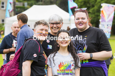 40012042-Happy Valley Pride at Calder Holmes Park, Hebden Bridge. From the left, Nic Tetlaw ...