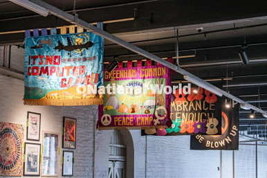 40014100-Protest banners from The Peace Museum textile collection ...