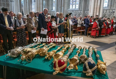 40015140-A service featuring all Yorkshireâ€™s Mayors, in their robes ...