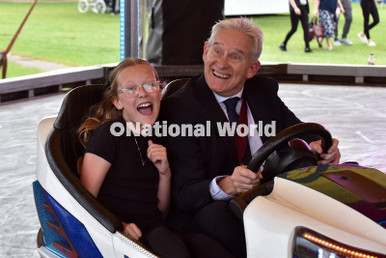 40015278-Mayors Consort Phil Holbrook enjoying the first ride on the ...