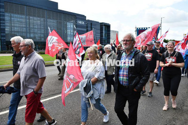 40017577-03-08-2024. Picture Michael Gillen. GRANGEMOUTH. March through ...
