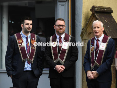 40019855-Gary Middleton MLA (centre) and Gregory Campbell MP at the ...