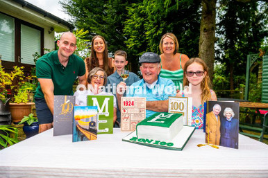 40020844-Ron Pearson, of Calverley, Leeds, celebrating his 100th ...