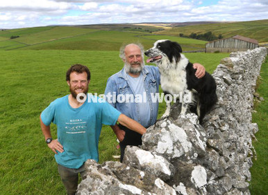 40023339-President elect at Kilnsey Show Matt Mason with his son Ted ...