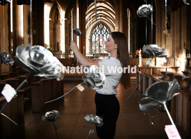 40035733-Roundabout Roses a breathtaking display of steel roses which ...