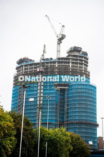 40042969-Construction of a large residential tower block, project ...