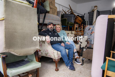 40044742-Michaela Reeves with her partner Mark Skinner with preloved ...