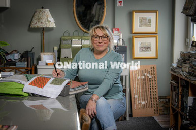 40044740-Michaela Reeves at Reeves Upholsterers in Harrogate. She took ...