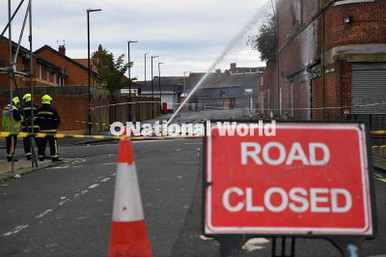 40045556-The scene of a fire at the former Odeon building York Road and ...
