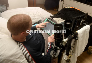 40046610-MND Sufferer Lee Taylor, pictured at his home at Nether ...