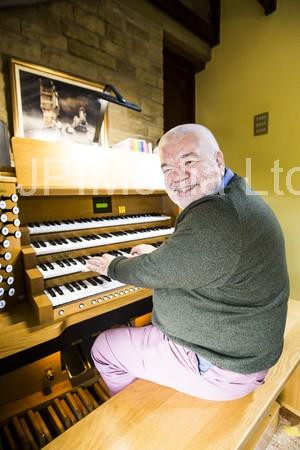 39238076-Author and organist David Baker, who has written his first ...