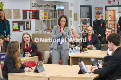 40065262-14/11/24 BRAES HIGH SCHOOL Falkirk. Deputy First Minister Kate ...