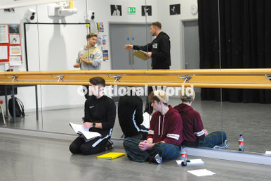 40074308-Rehearsals got under way at Fareham College on Tuesday ...