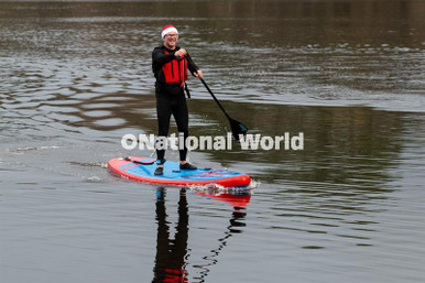 40079087-Santa Hat dash on Wyresdale Lake in Scorton. Photo: Kelvin ...