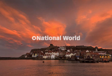 40083264-POSS PIC POST....The Sun Sets over Whitby Abbey, Whitby ...