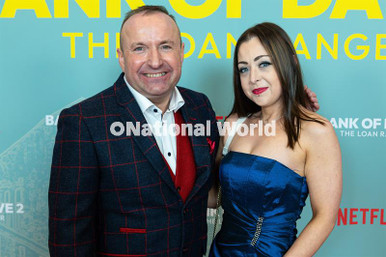 40084706-David Fishwick with his daughter Sarah at the premiere of his ...