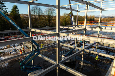40084842-View of the steelwork that is nearly complete at the Pendle ...