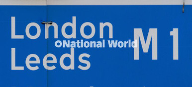 40088141-Sign for the M1 motorway London and Leeds. 15th January 2025 ...