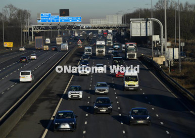 40088184-Motorway signs. M1 and M62 at junction 41 of the M1. 16th ...