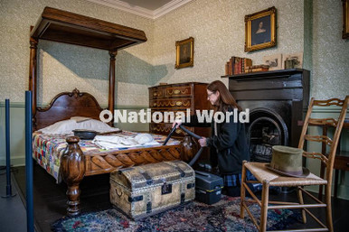 40088954-Staff member Caroline Burgess busy with conservation work in ...