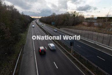 40091805-M65 Motorway in the middle of Junction 10 and 11 at Rosegrove ...