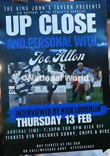 40093123-A poster advertising the Joe Allon charity evening to be held ...