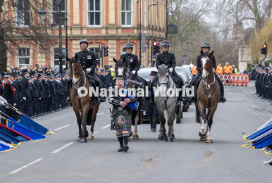 40099227-PC Rosie Prior funeral at York Minster. Police piper PC Daniel ...