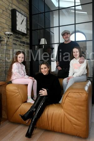 39317668-The Clark family at the home at Scholes near Wyke from left ...