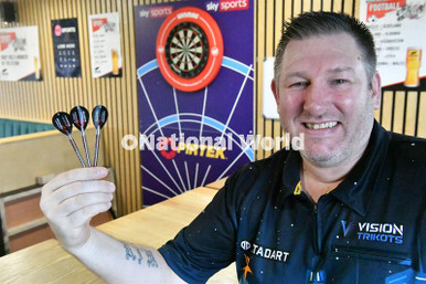 40103759-Professional darts player Rob Grundy at the Pavilion Bar ...