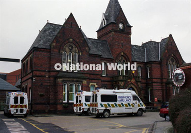 40110309-RETRO - 1998 - exterior of Wigan Hosptial, A and E Unit and ...