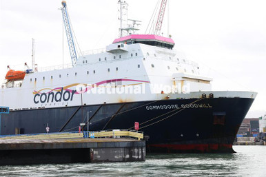 40167544-Condor Ferries ship pictured at Portsmouth Port, Hampshire, UK ...