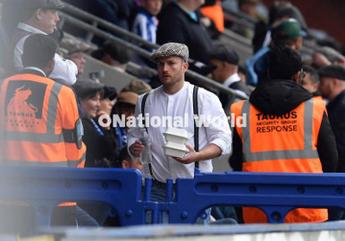 40315603-Hartlepool United fans in their caps for the last away game at ...