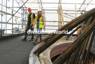 40317176-Work continues on the large roof dome in the centre of Haigh ...