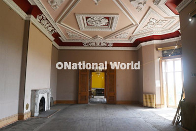 40317191-Inside Haigh Hall. As work continues inside and outside the ...