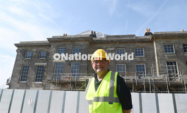 40317214-Coun Chris Ready, as work continues inside and outside the ...